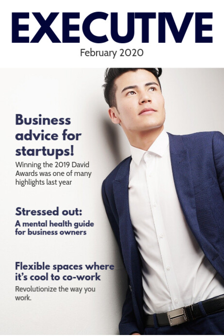 Executive business magazine cover Template | PosterMyWall