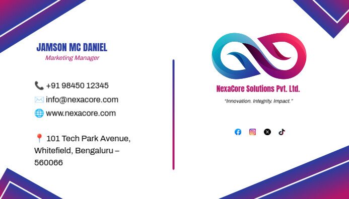 Executive Business Visiting Card Template | PosterMyWall