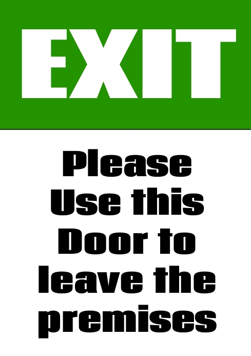 EXIT Only Template | PosterMyWall