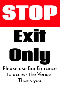 Exit Sign Template | PosterMyWall