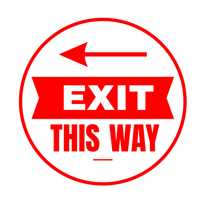 Copy of Exit sign | PosterMyWall