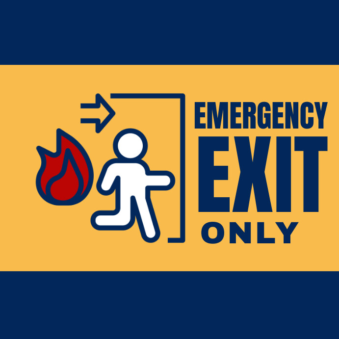 Exit sign Template | PosterMyWall Exit sign Template | PosterMyWall