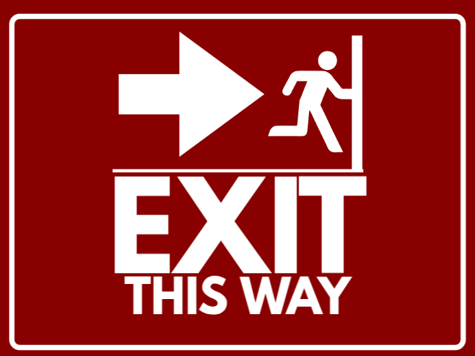 Exit This Way Sign Template | PosterMyWall