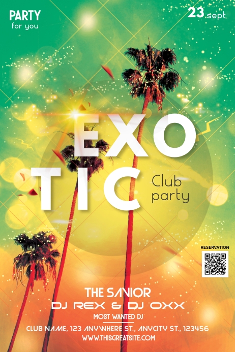 Copy of Exotic Club Party with Fresh Color | PosterMyWall