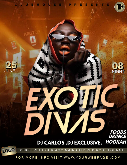 exotic divas night party posters Template | PosterMyWall
