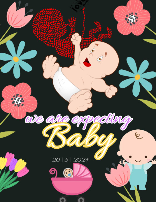 Copy of Expecting baby flyer template | PosterMyWall