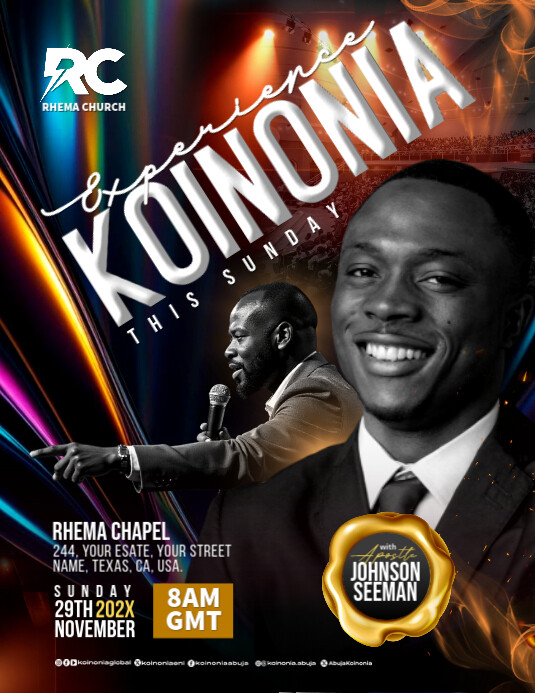 Experience Koinonia Template | PosterMyWall
