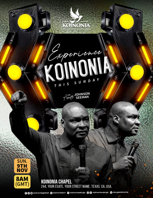 Copy of Experience Koinonia | PosterMyWall