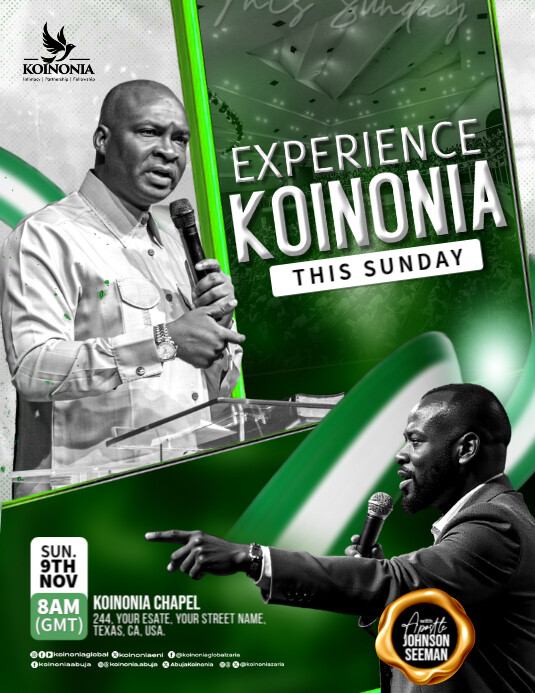 Copy of Experience Koinonia | PosterMyWall