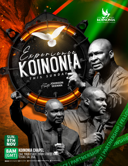 Experience Koinonia Template | PosterMyWall