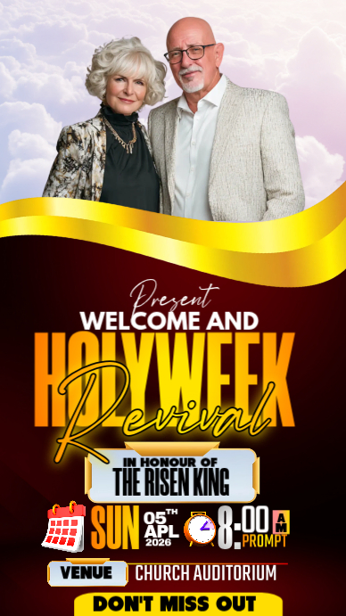 Experience revival this holy week season Modelo | PosterMyWall