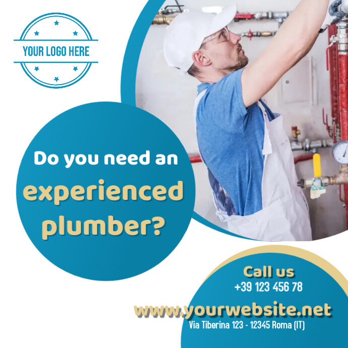 Copy of experienced plumber | PosterMyWall
