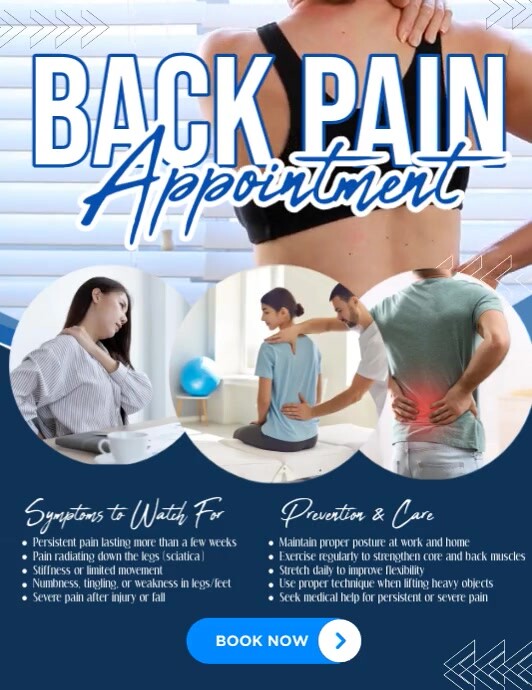 Expert Back Pain Solutions Template | PosterMyWall