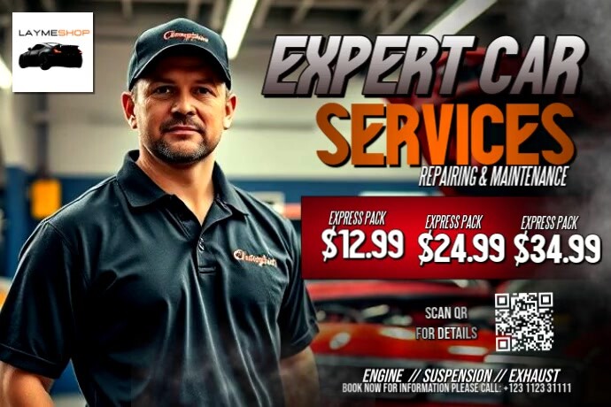 Expert Car Services Template | PosterMyWall