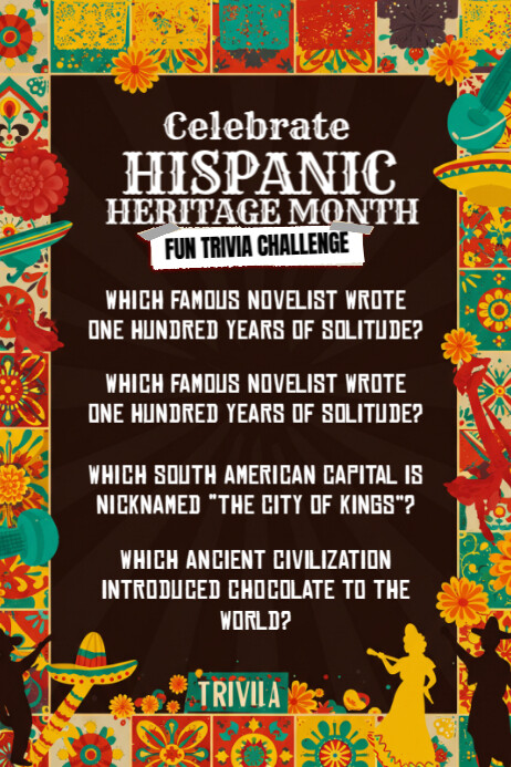 Copy of Explore Hispanic Heritage Through Trivia | PosterMyWall