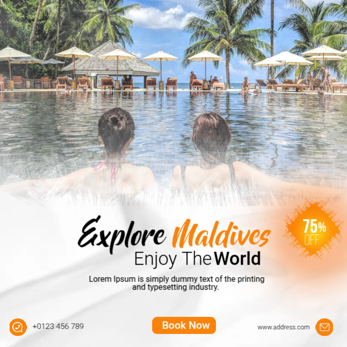 Explore Maldives Template | PosterMyWall