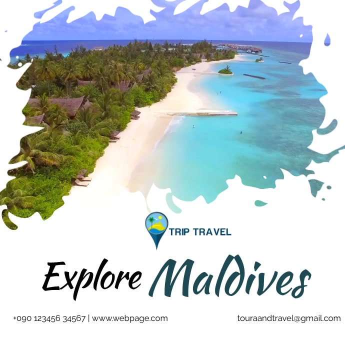 EXPLORE MALDIVES FLYER Template | PosterMyWall