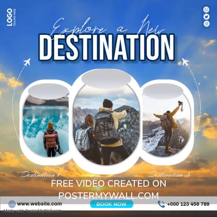 Copy of Explore New Destination | PosterMyWall