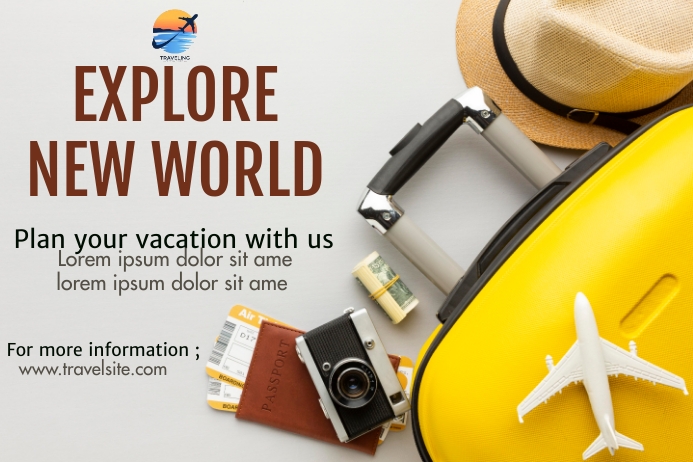 Copy of explore new world travel poster | PosterMyWall