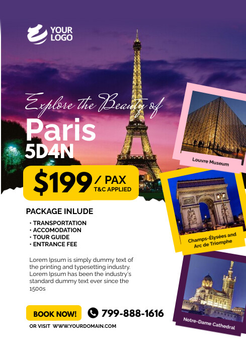 Explore the beauty of Paris Flyer Poster | PosterMyWall