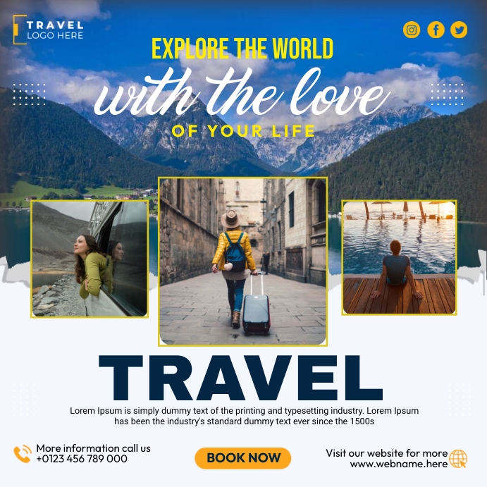 Explore The World Ads Template | PosterMyWall