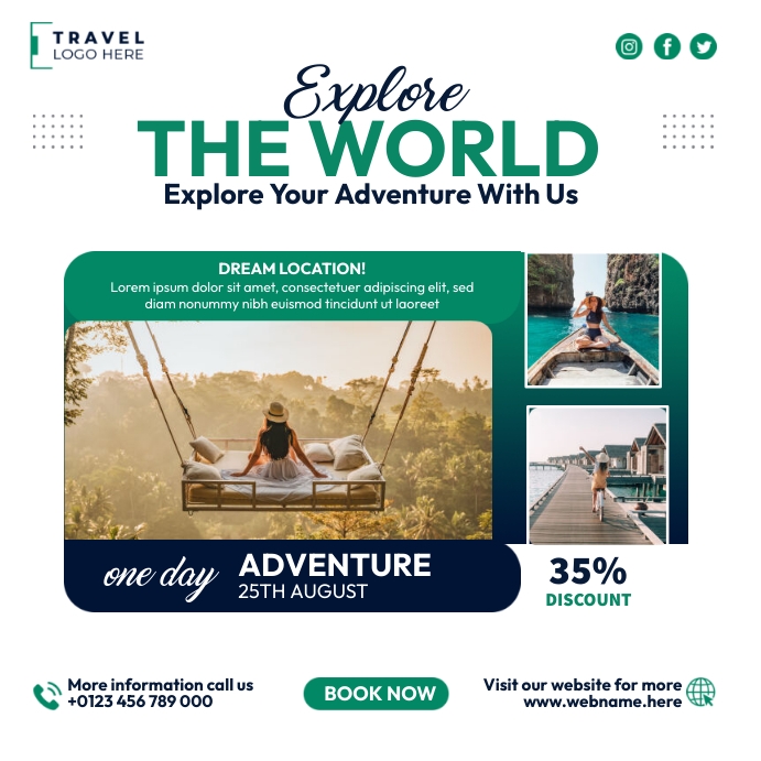 Explore The World Ads Template | PosterMyWall