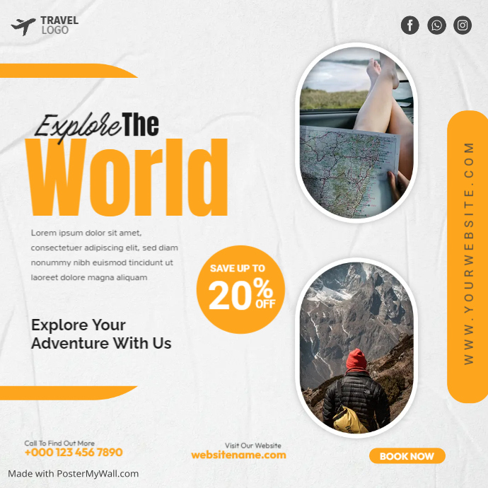 Explore The World Ads Template | PosterMyWall