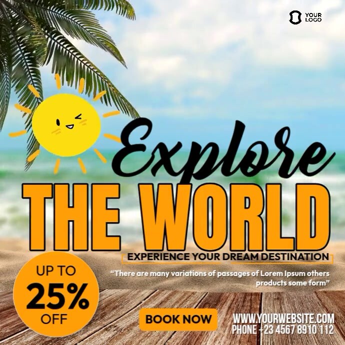 Explore The World Template | PosterMyWall