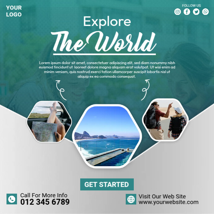 Plantilla de Explore The World | PosterMyWall