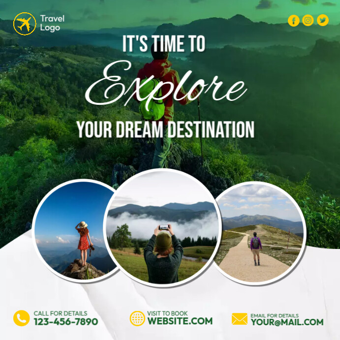 Explore Your Dream Destination Template | PosterMyWall