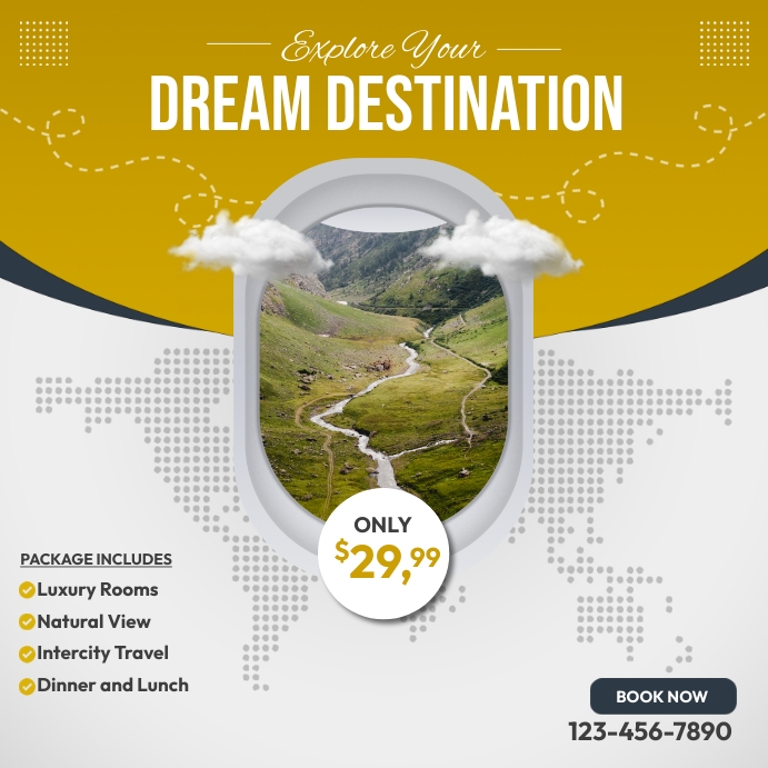Plantilla de Explore Your Dream Destination | PosterMyWall