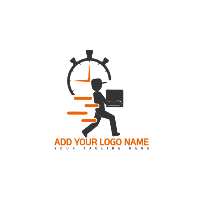 Plantilla de Express Delivery/icon/delivery Man/stop Watch Icon For ...