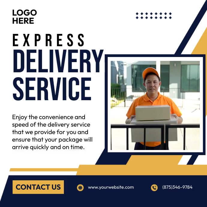 Plantilla de Express Delivery Service | PosterMyWall