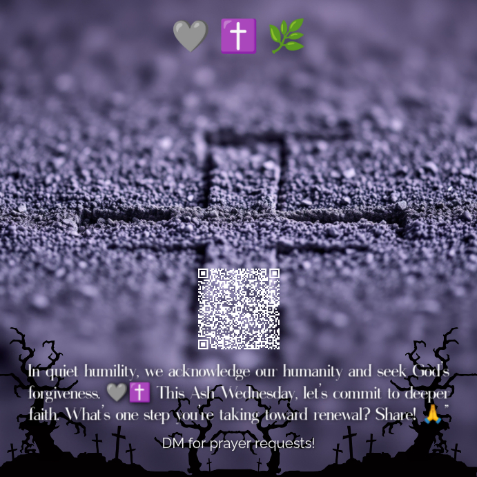 Extreme Macro Ash Cross Lent Reflection Insta Post Template | PosterMyWall
