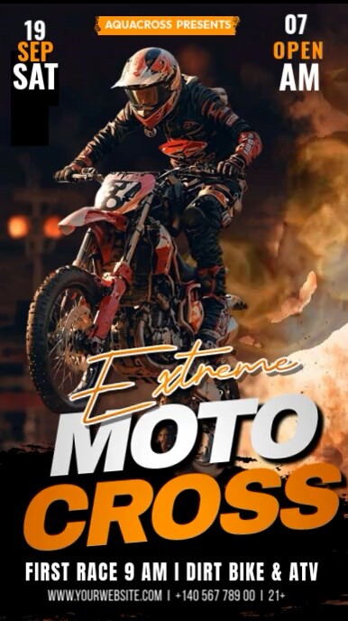 Extreme Motocross Show Template | PosterMyWall