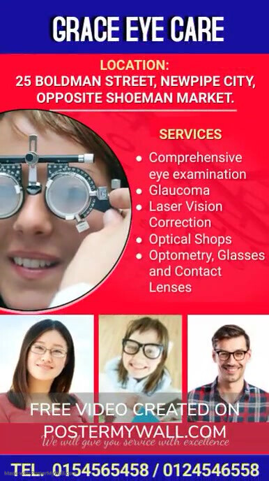 eye care video ad Template | PosterMyWall