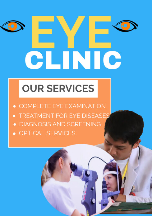 Plantilla de Eye clinic A4 template | PosterMyWall