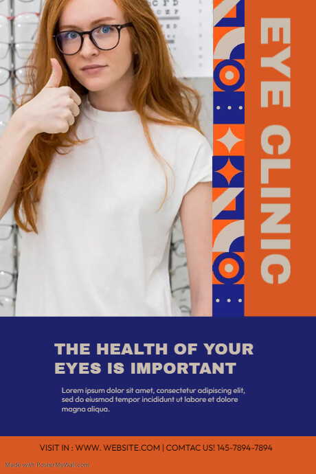 Eye clinic poster template design | PosterMyWall