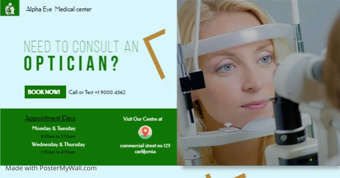 Optician appointment flyer Template | PosterMyWall