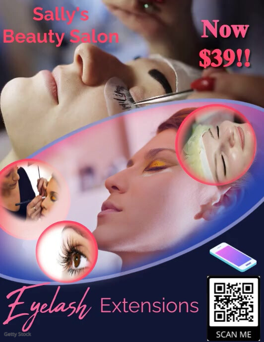 Plantilla de Eyelash Extensions Flyer (us Letter) | PosterMyWall