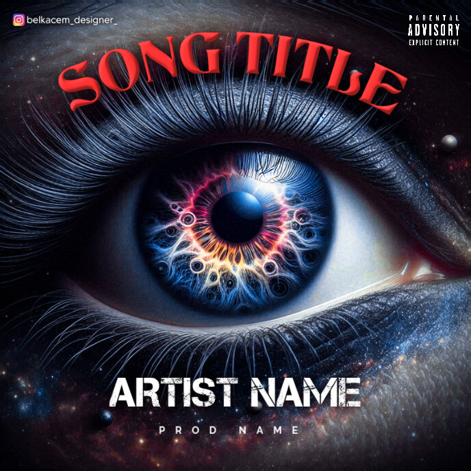 eyes galaxy Album cover art Template | PosterMyWall