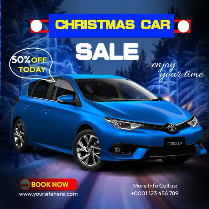F Christmas Car Sale Template | PosterMyWall