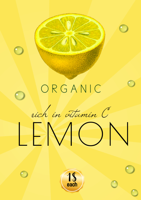 f flyer templates organic lemon | PosterMyWall