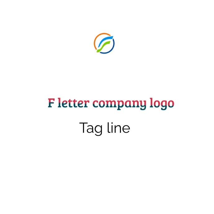 Copy of F letter company logo design template. | PosterMyWall