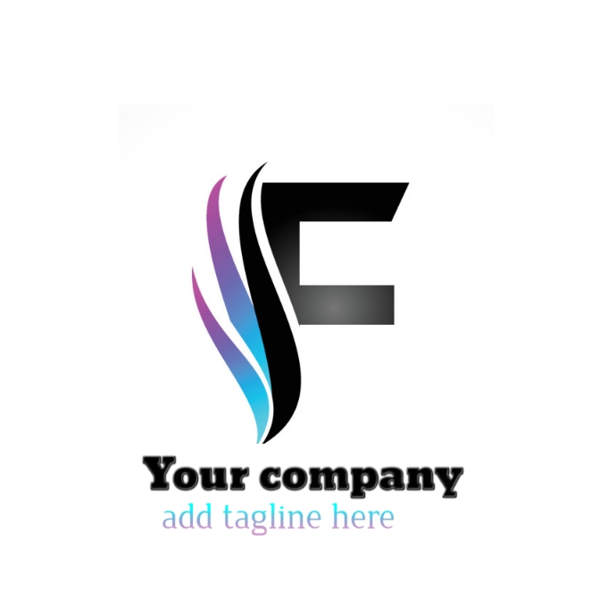 F logo design Template | PosterMyWall
