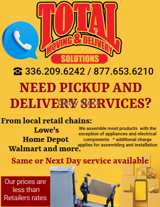 Pickup and Delivery Services Flyer Template | PosterMyWall