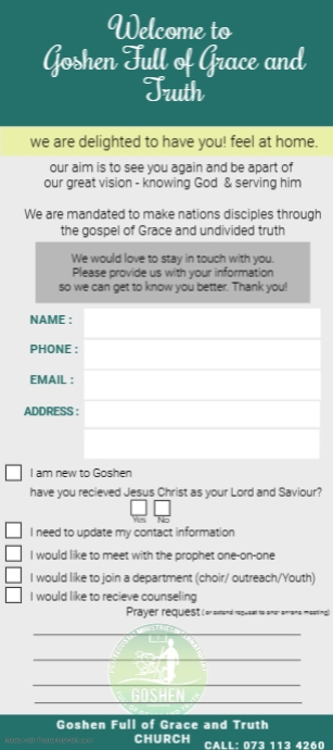 church connection card | PosterMyWall