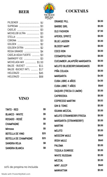 NEW BAR MENU | PosterMyWall