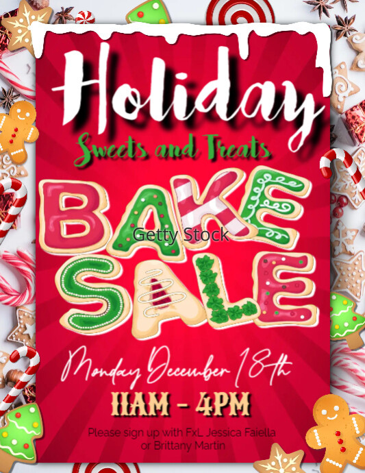 Red Bake Sale Instagram Post | PosterMyWall