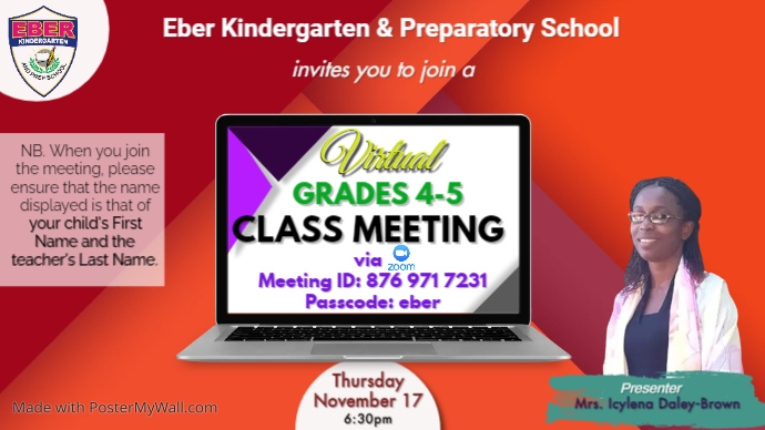 Copy of Grade 1-2 Meeting (3) | PosterMyWall